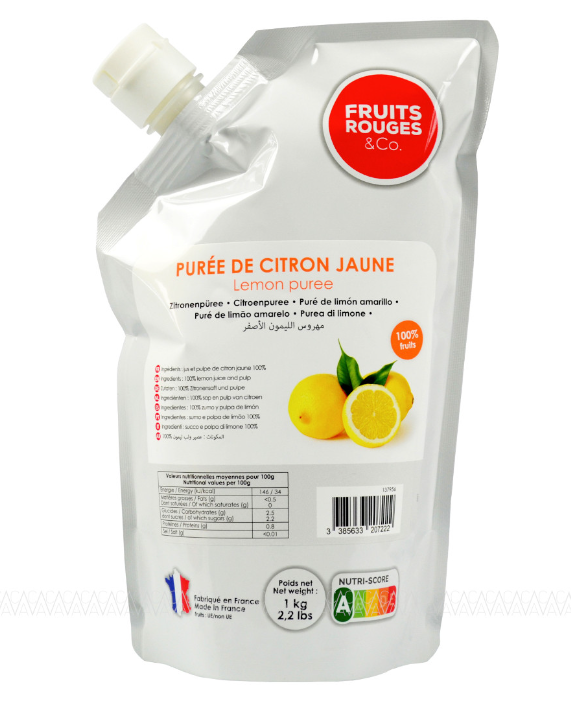 Home Chocolate Factory: Fruits Rouge Lemon Puree Sugar Free - 1kg