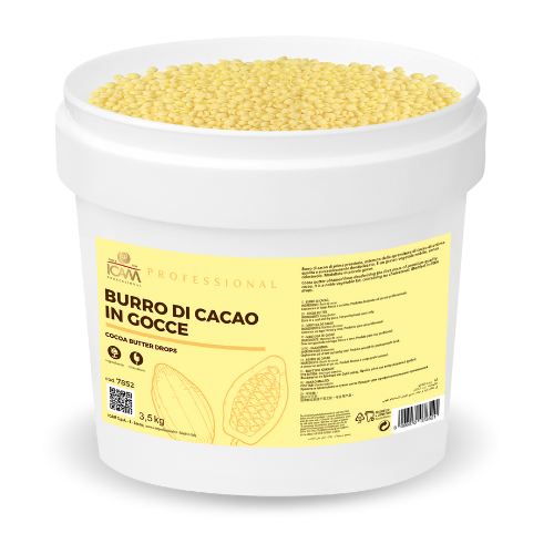 Home Chocolate Factory: ICAM Deodorised Cocoa Butter in Drops 3.5kg Tub