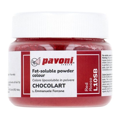 Pavoni Liposoluble Chocolate Colouring Powder Red 40g Azo & E171 Free ...