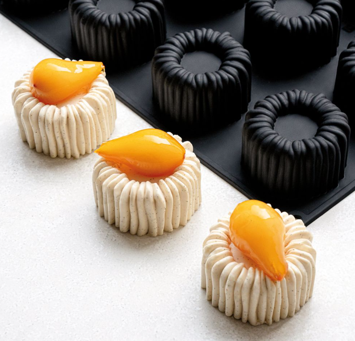Pavoni 3D Pavoflex Charlotte Silicone Mould – 12 Elegant Portions